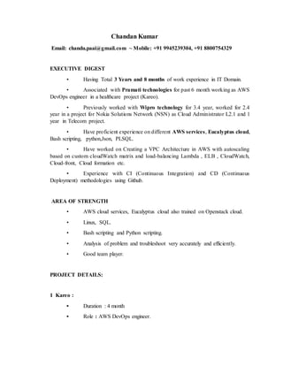Resume_Chandan | PDF