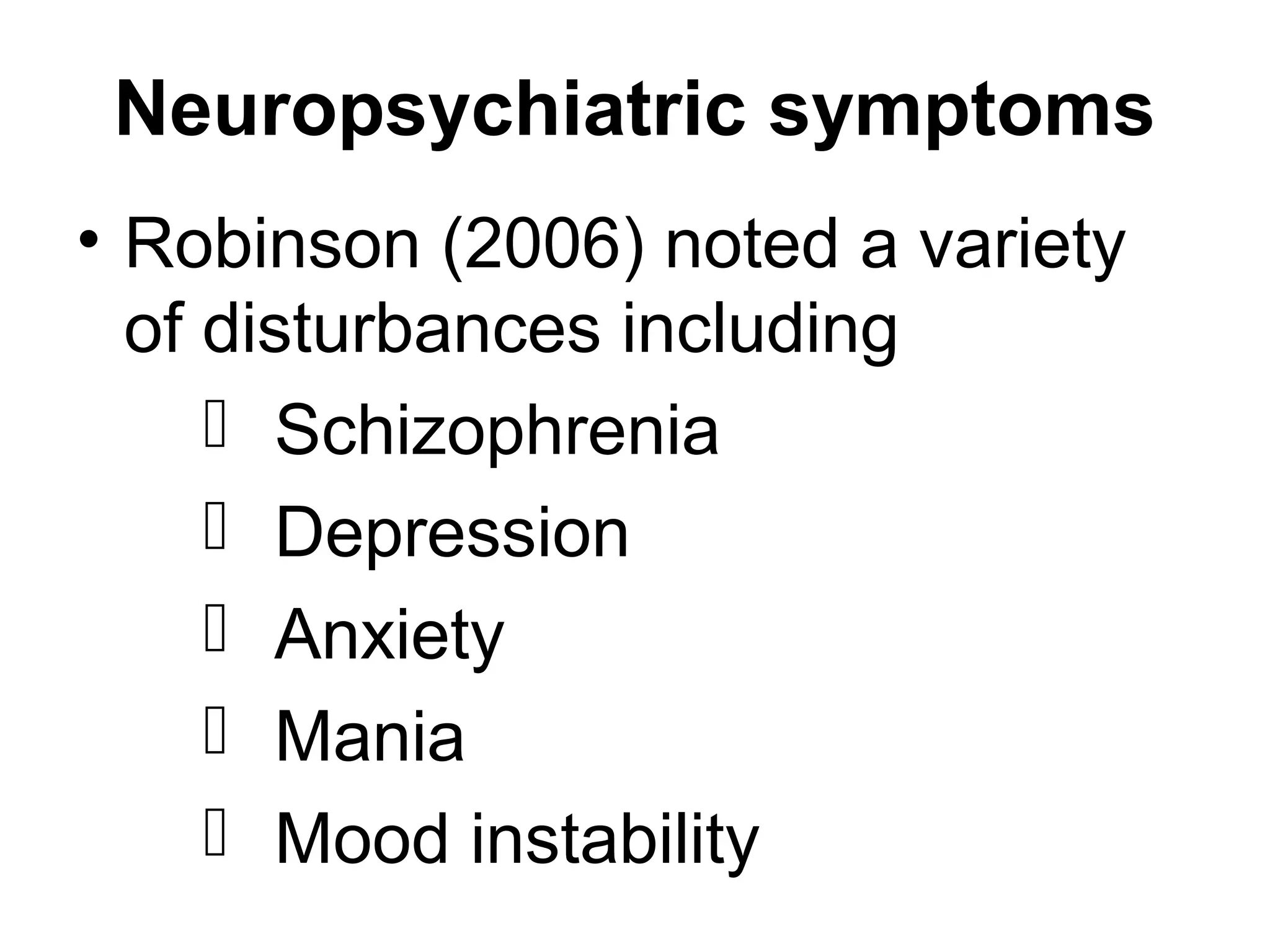 SANRA conference presentation - emotion processing, neuropsychiatric ...