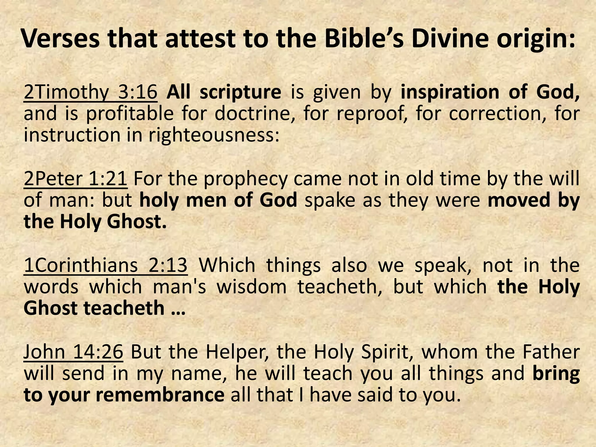 Basic Bible Survey Lesson 1 | PPTX