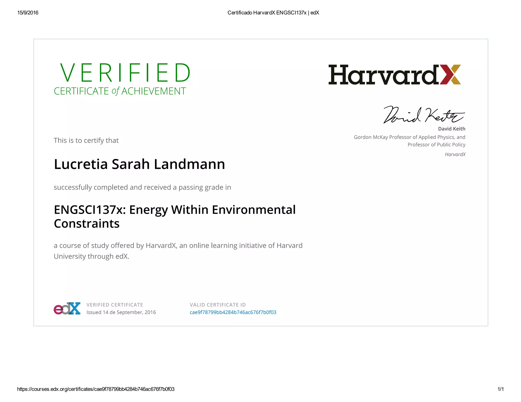 Certificado HarvardX ENGSCI137x _ edX | PDF