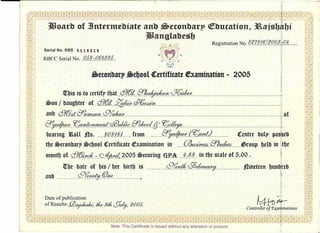 SECONDARY SCHOOL CERTIFICATE | PDF