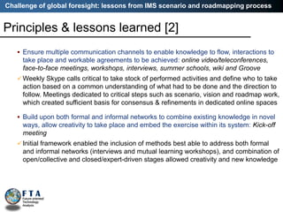 GLOBAL FORESIGHT: LESSONS FROM SCENARIO AND ROADMAPPING EXERCISE ON ...