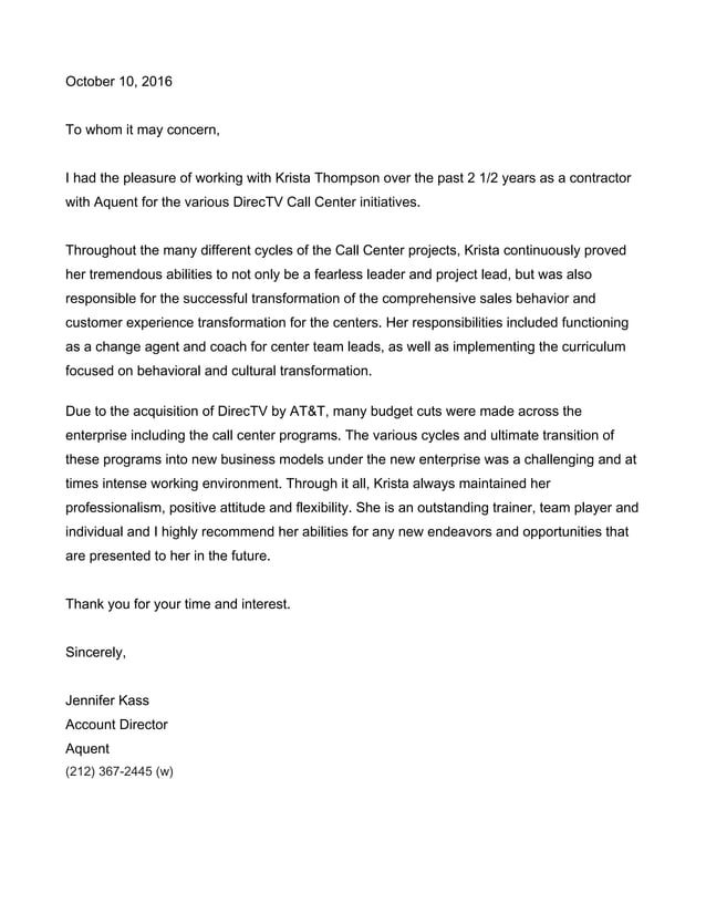 Aquent reference letter-2016 | PDF