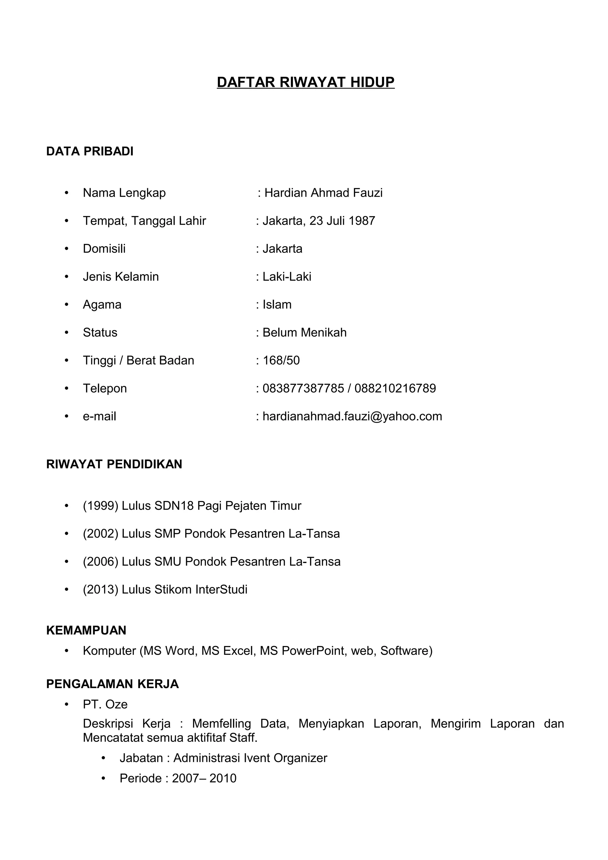 CV & DRH. Hardian Ahmad Fauzi... | DOC