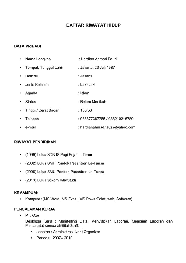 CV & DRH. Hardian Ahmad Fauzi... | DOC