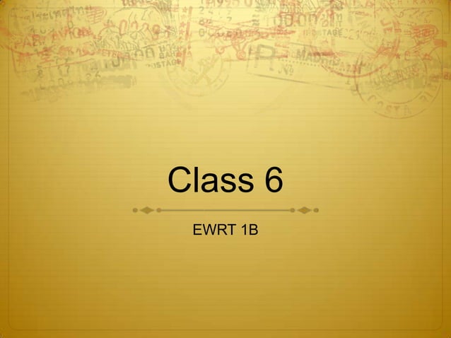 1 b class 6 | PPT