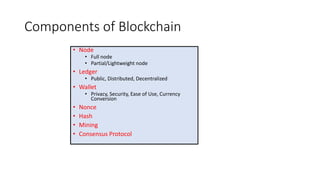 BlockChain Techonology - Unit 1.pptx | Internet | Computing