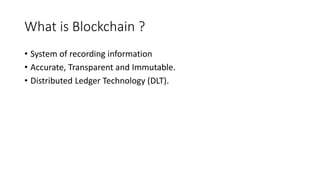 BlockChain Techonology - Unit 1.pptx | Internet | Computing