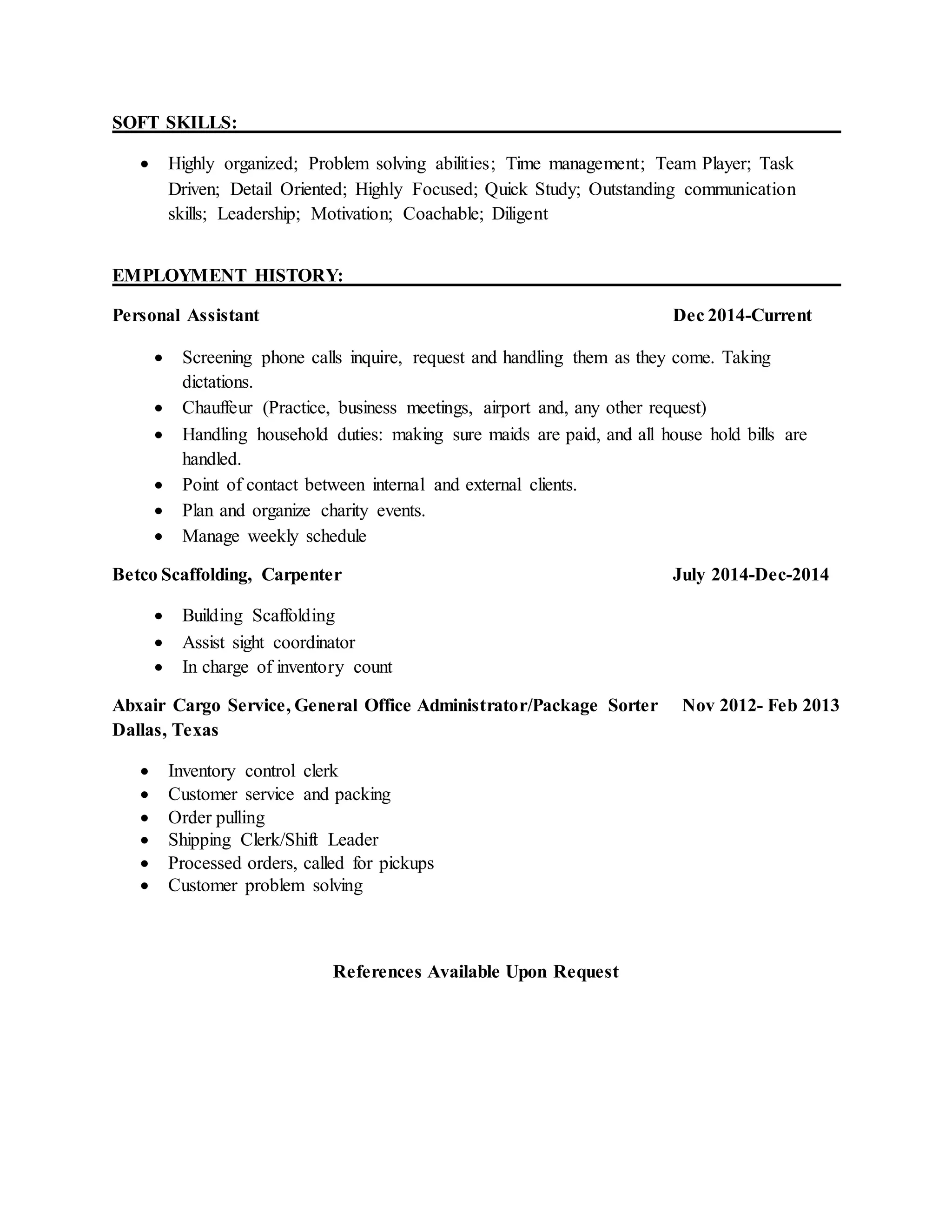 Terrence Johnson resume | DOCX