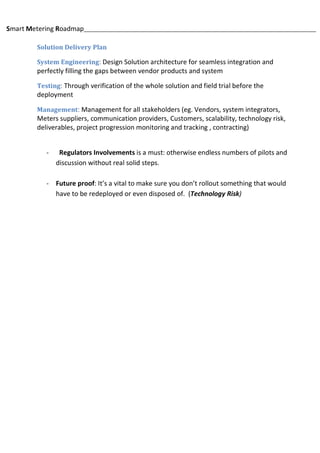 Smart Metering Roadmap | PDF