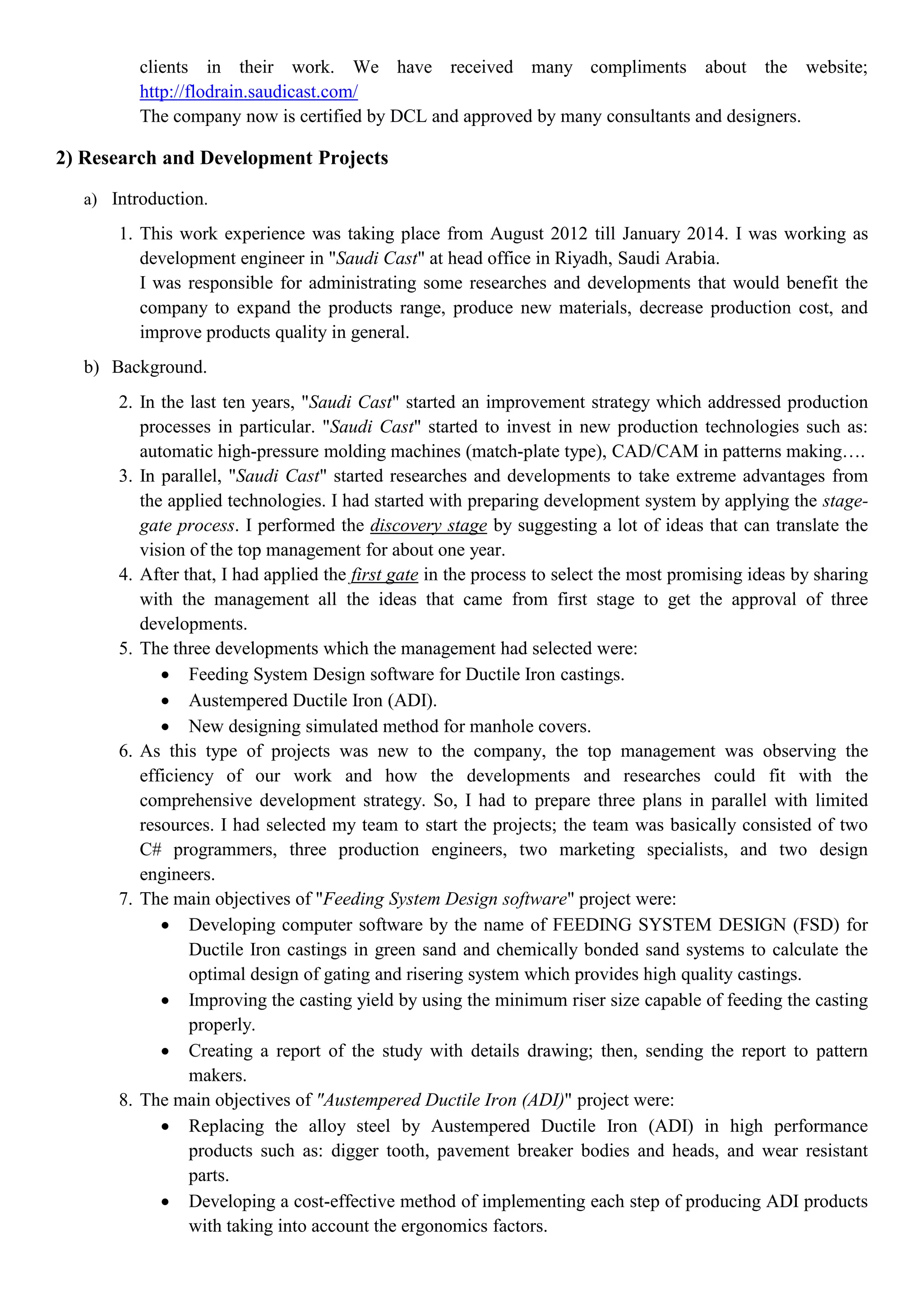 Work Background and Activities | PDF