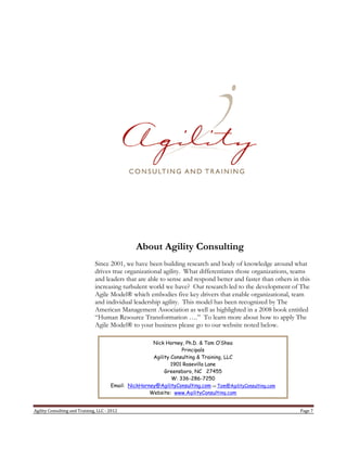 Organizational Agility Process Audit 2 - whitepaper 1-9-13 | PDF
