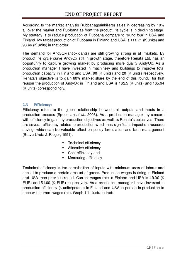 END OF PROJECT REPORT