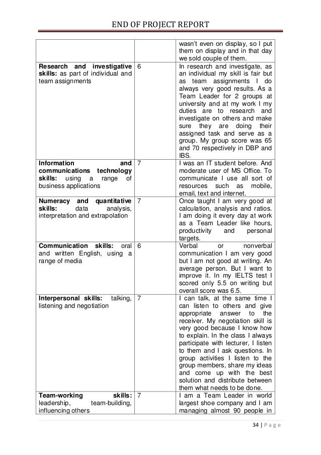 END OF PROJECT REPORT