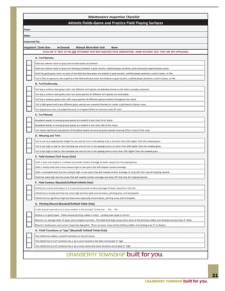 Parks Maintenance Plan | PDF