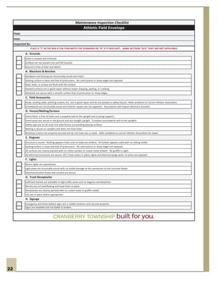 Parks Maintenance Plan | PDF