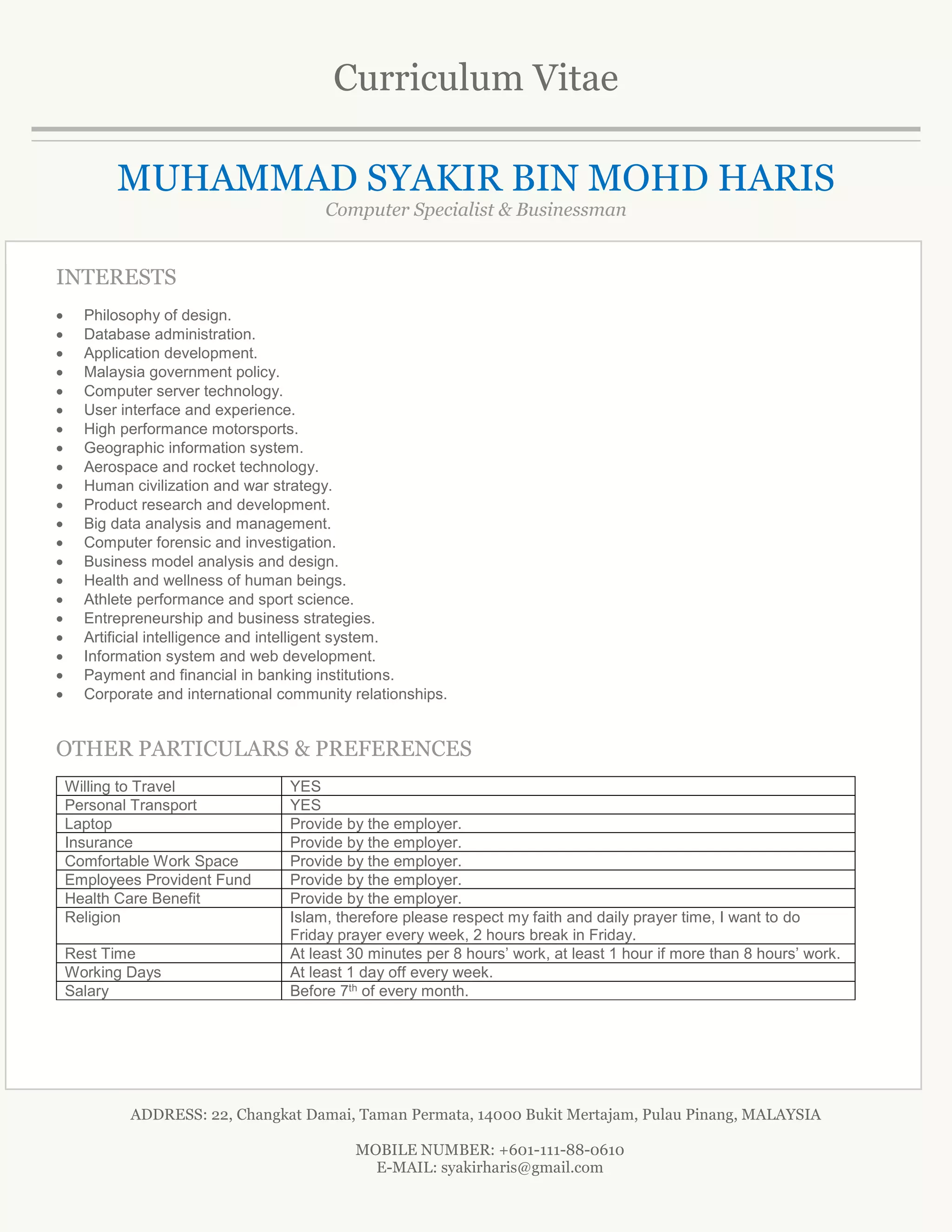 Curriculum Vitae 2016 | PDF