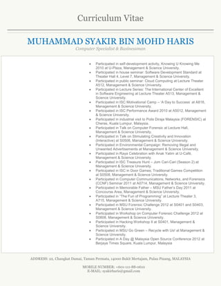 Curriculum Vitae 2016 | PDF