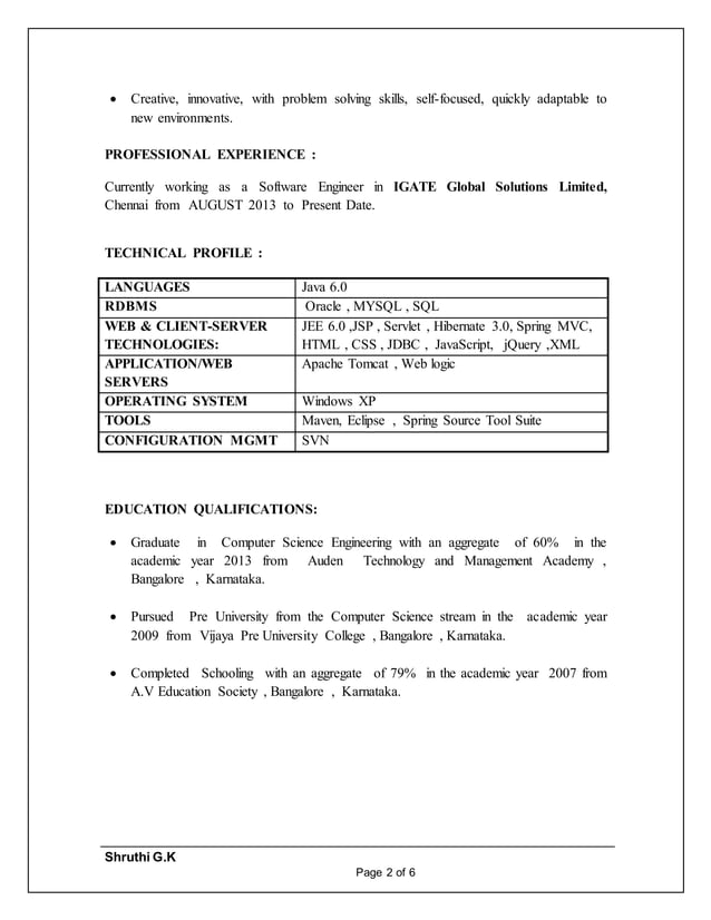 shruthi correct resume | PDF