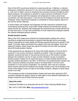 Tax in the GCC _ Special Report _ MEED | PDF