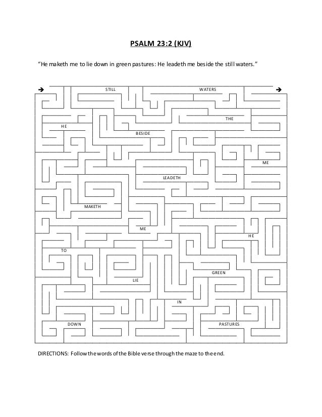 PSALM 23-2 MAZE