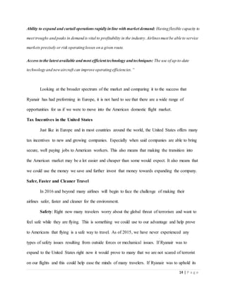Ryanair SWOT - Professional Communications Final Project | DOCX