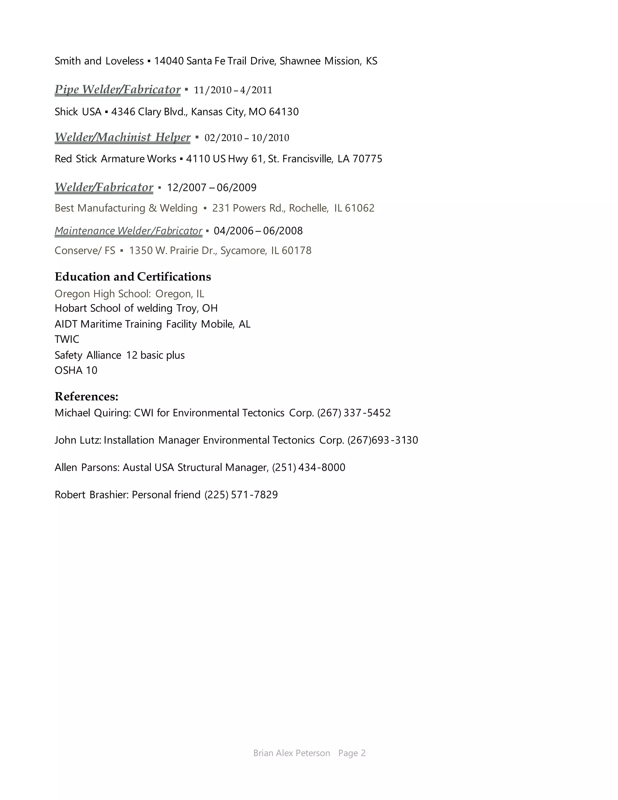 Brian resume 2015 | DOCX