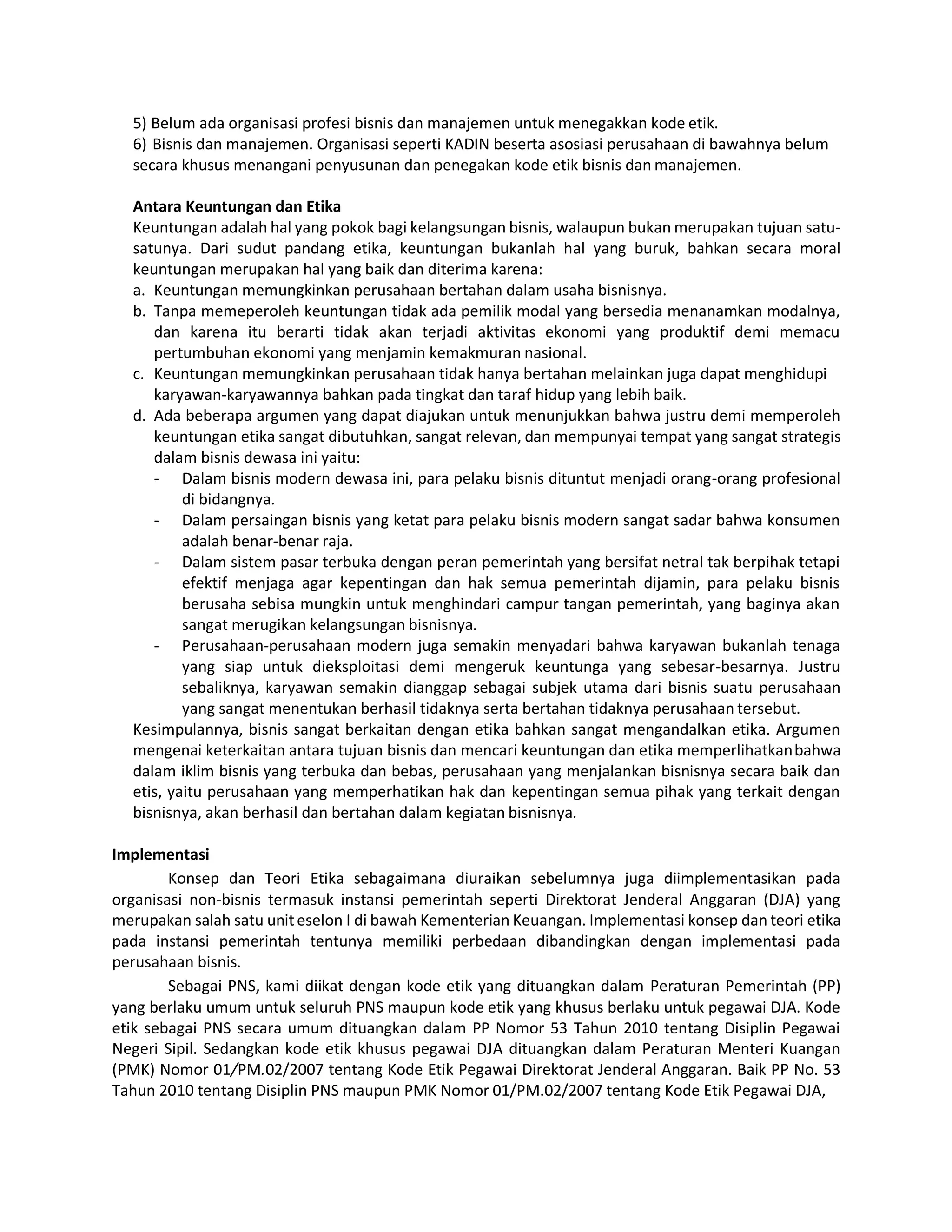 1, BE & GG, Sukrasno, Hapzi Ali, Principles of Personal Ethics dan Principles of Professional ...