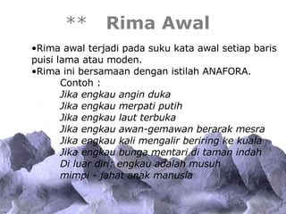 1 Bentuk Sajak | PPT