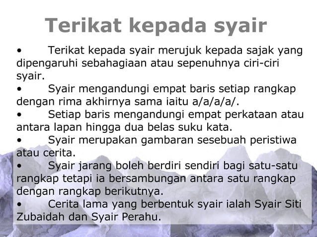 1 Bentuk Sajak | PPT