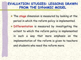 Using Educational Effectiveness research to Design Theory-Driven Evaluation Aiming to Improve ...