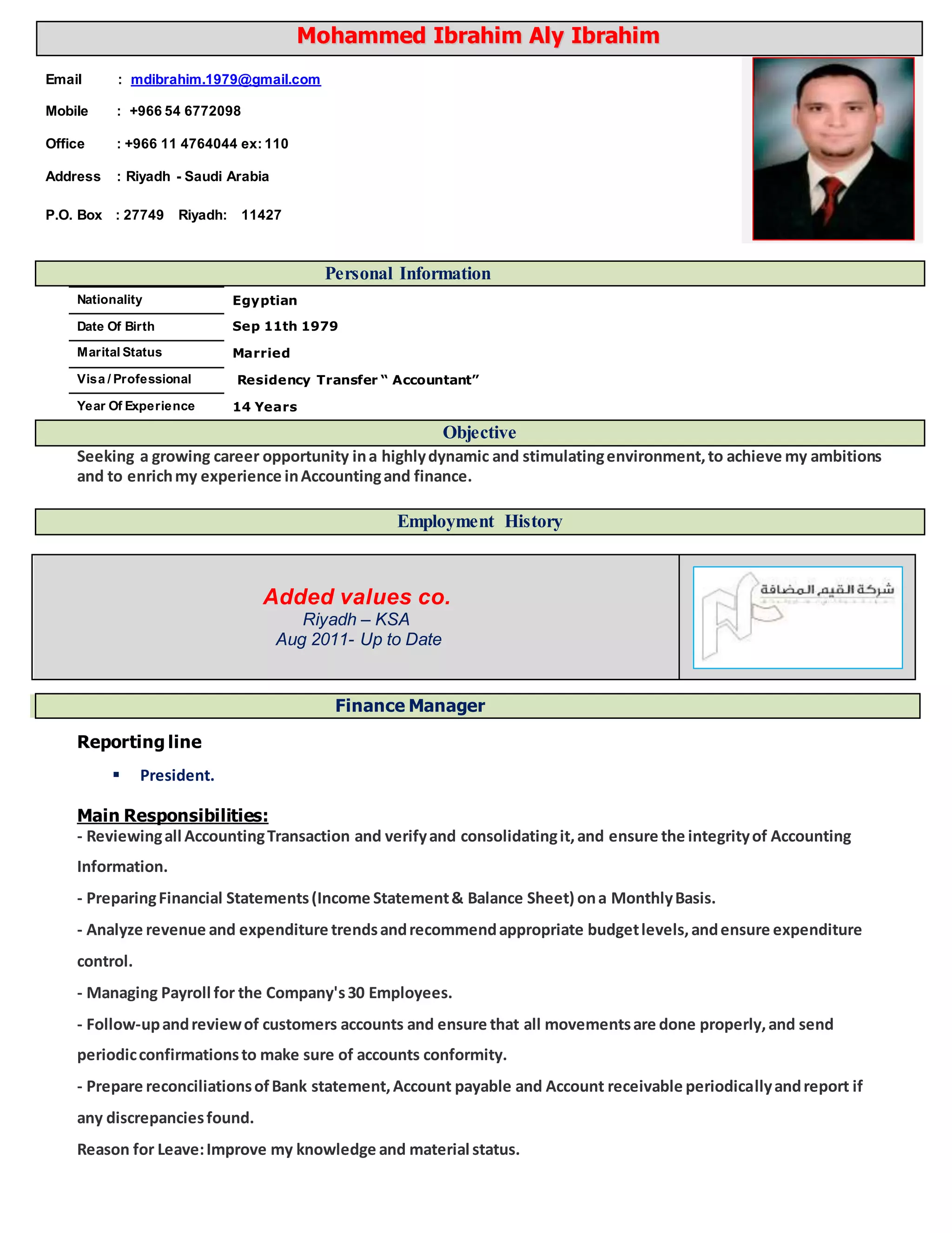 MD IBRAHIM CV2014 | PDF
