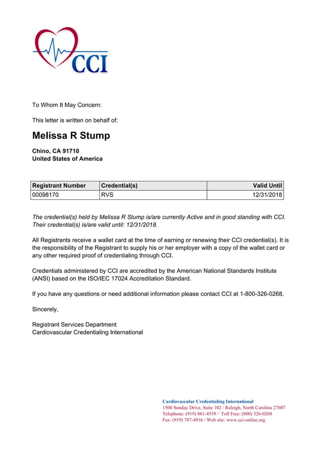 CCI RENEWAL 2018 | PDF