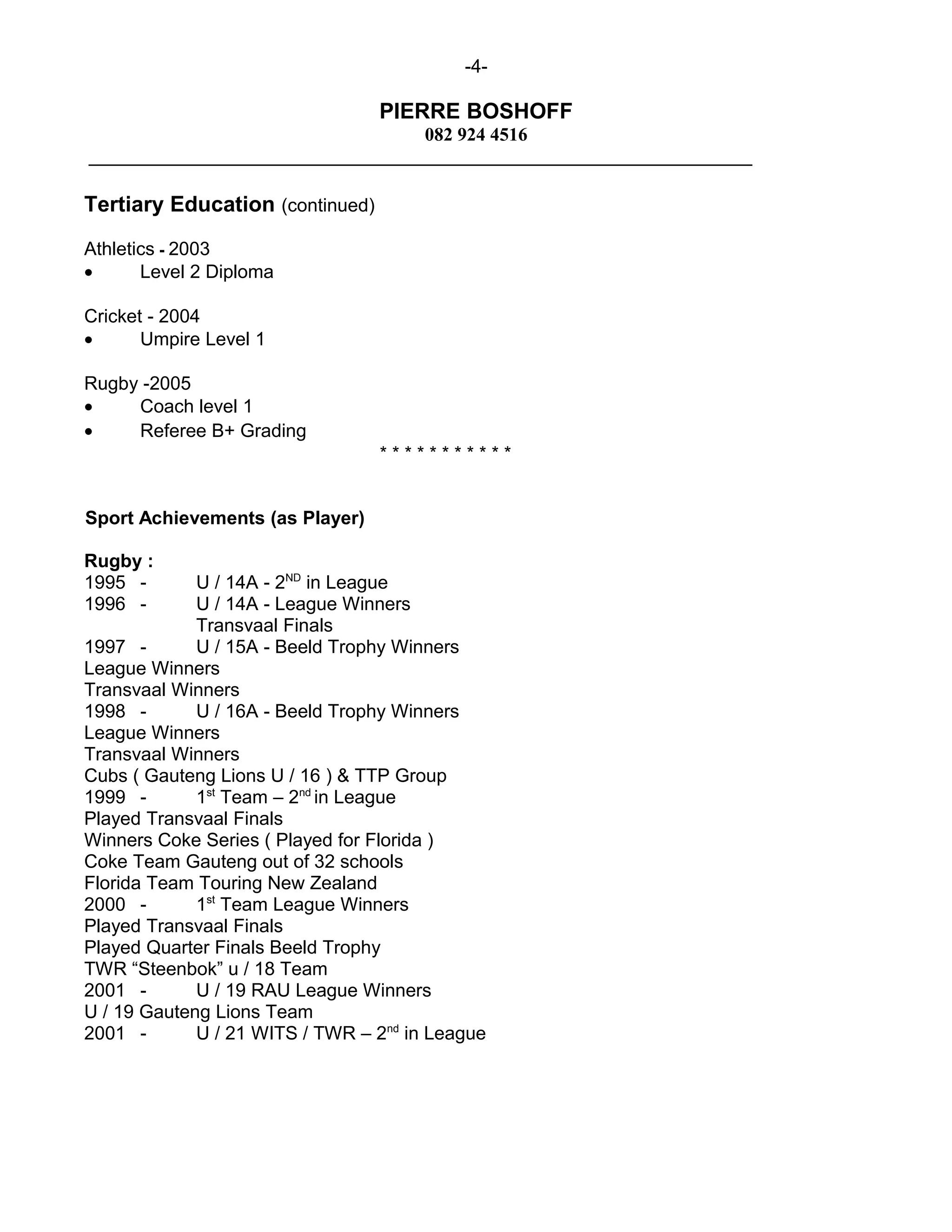 Pierre_Boshoff CV | DOC