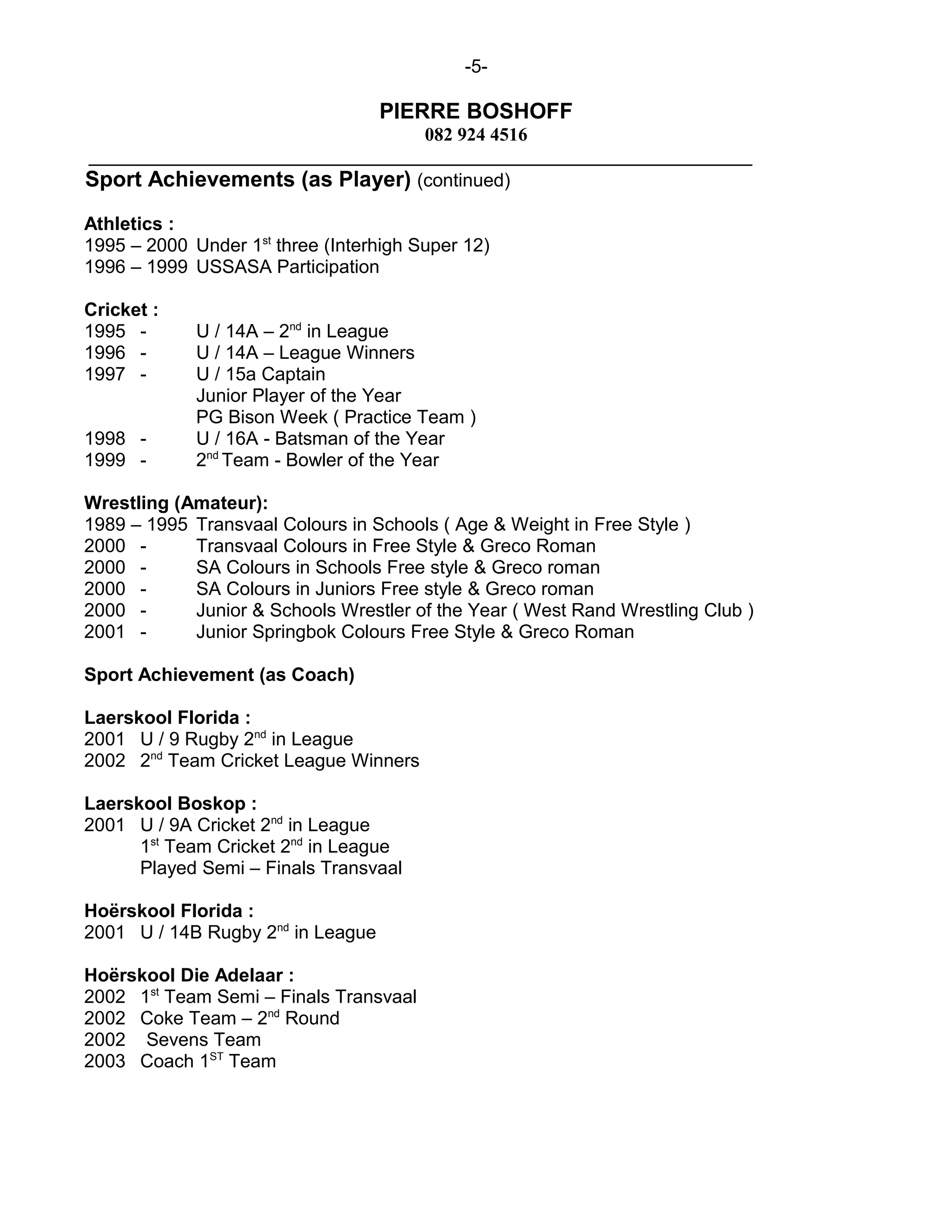Pierre_Boshoff CV | DOC