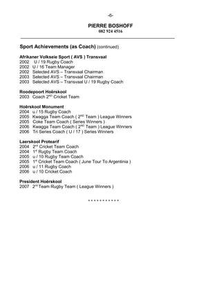 Pierre_Boshoff CV | DOC