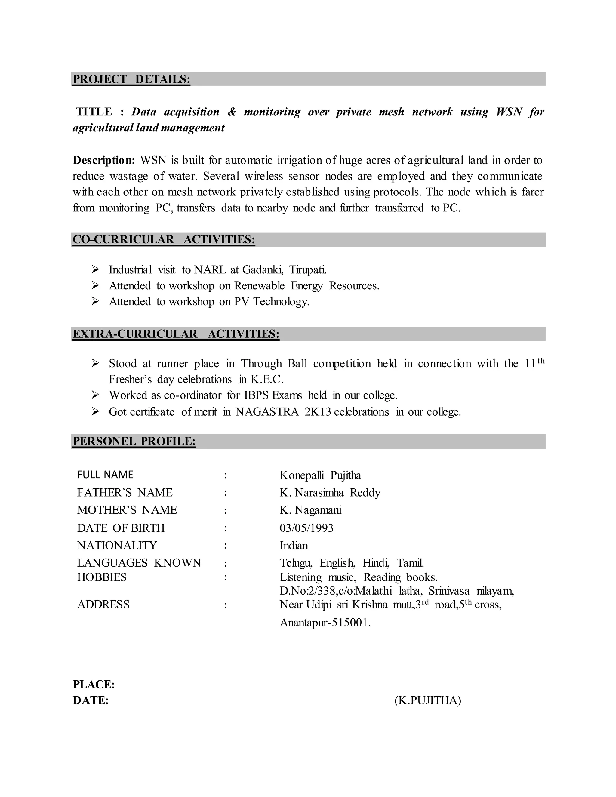 pujitha res-new | DOCX