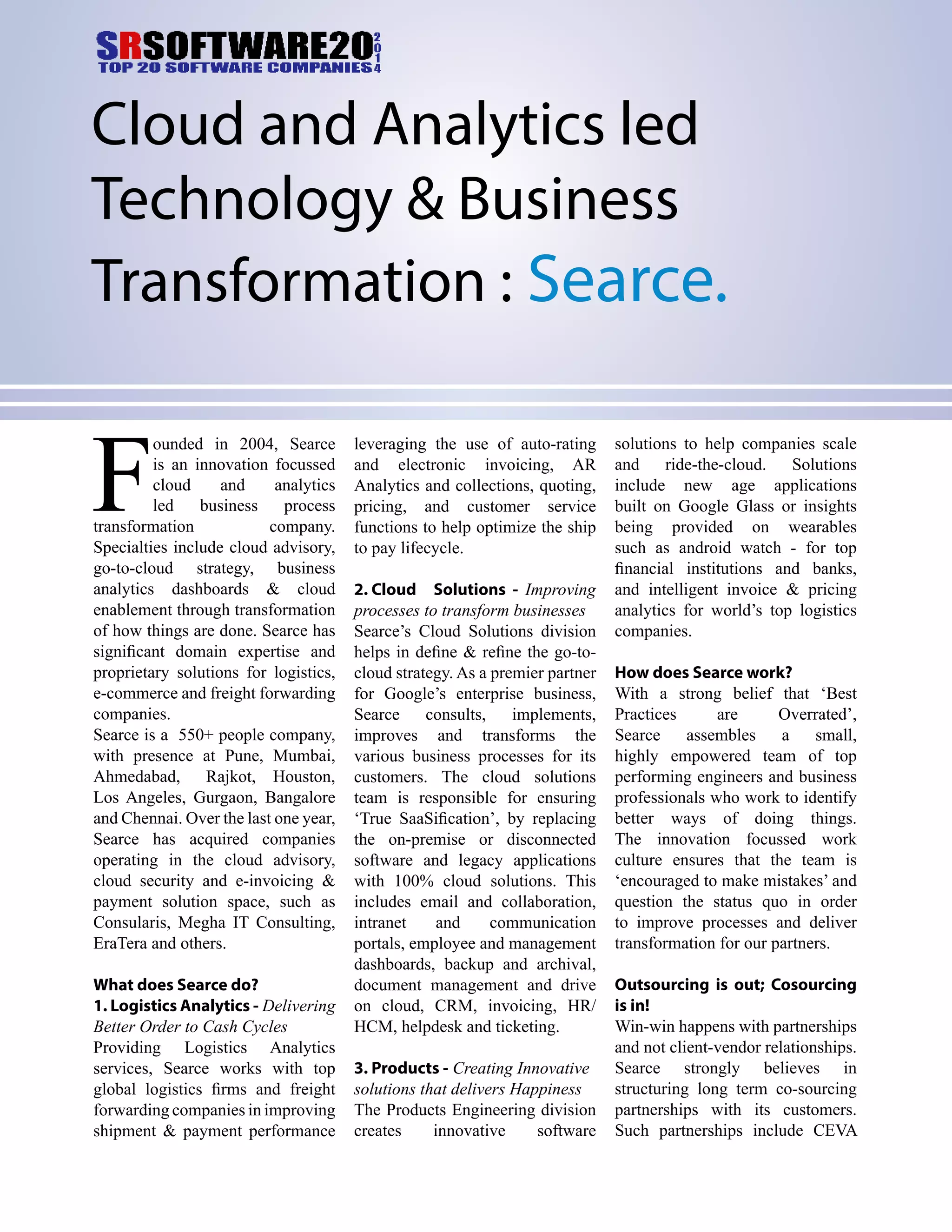 Searce - Silicon Review | PDF