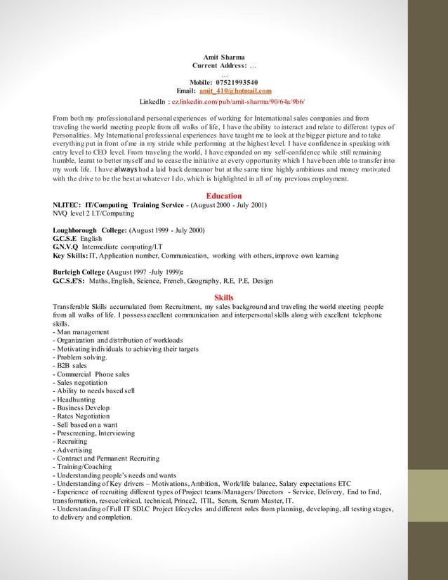 Amit Sharma cv | PDF