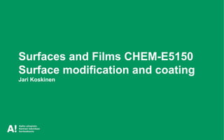 PVD Film deposition - Surface treatment technology | PPTX