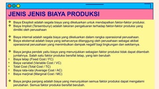 analisa biaya produksi dan Protoype produk | PPTX