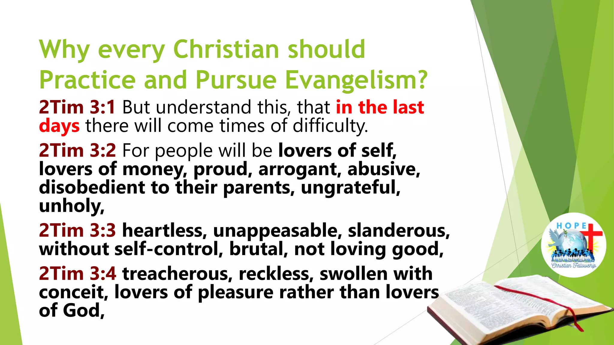 EVANGELISM 101: Lesson 1 - Biblical Foundations of Evangelism | PPTX
