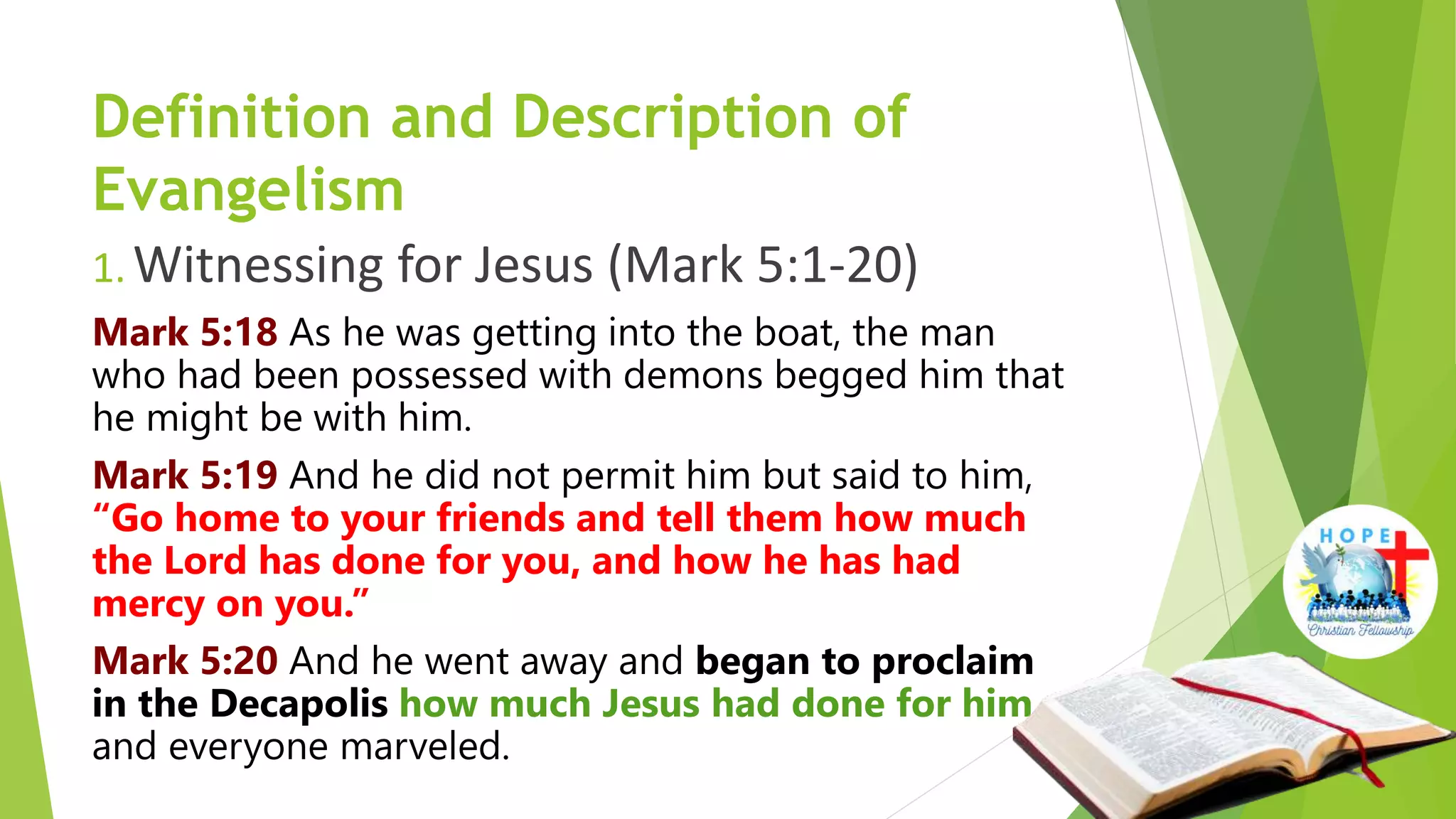 EVANGELISM 101: Lesson 1 - Biblical Foundations of Evangelism | PPTX