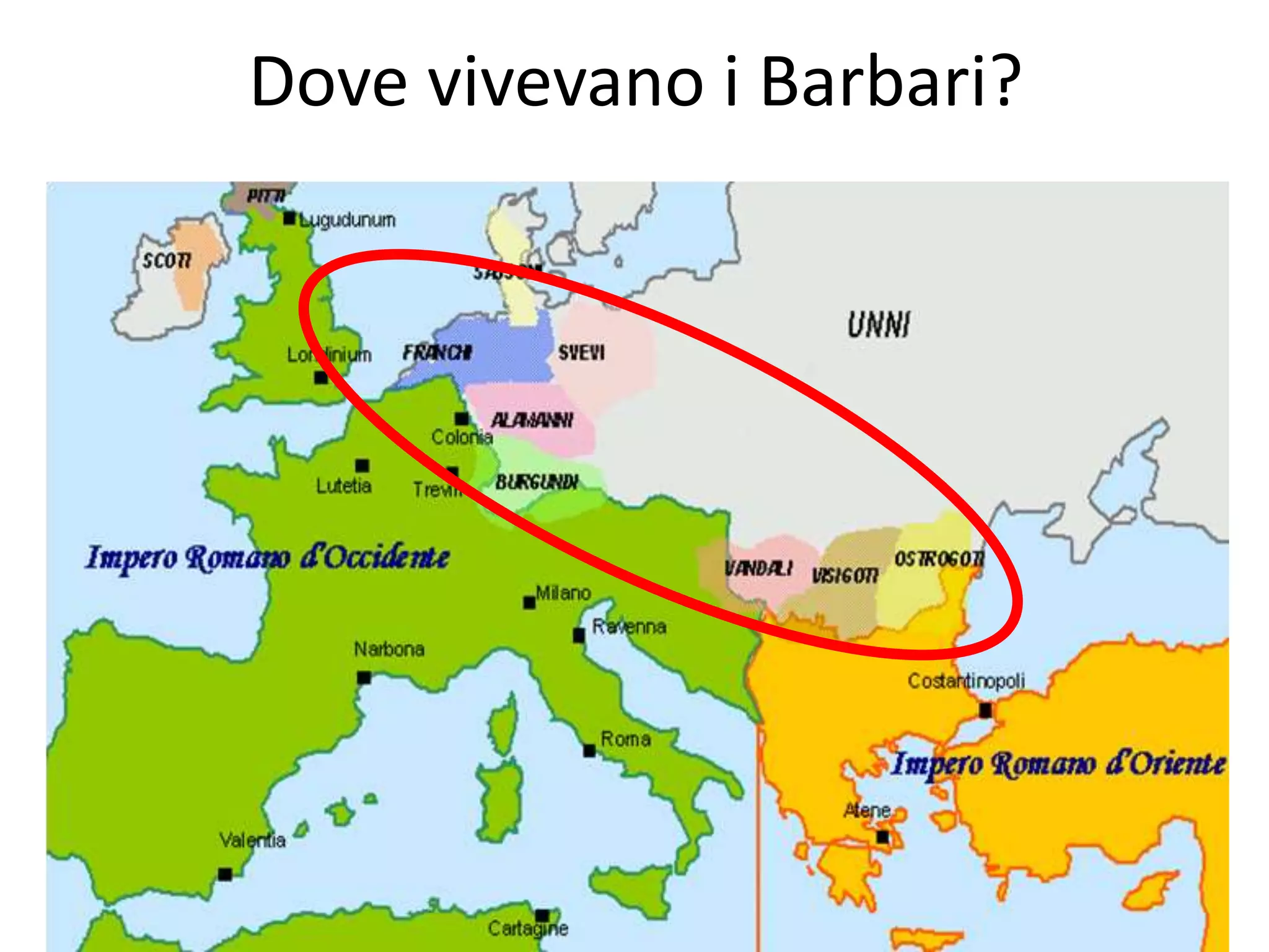 Il crollo dell’impero romano d’occidente e i regni romano-barbarici | PPTX