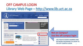 BIO1000F introduction to library resources 2016 | PPT