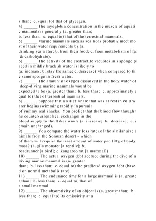 1 Biology 451 – Comparative Physiology – Exam 2 Pl.docx