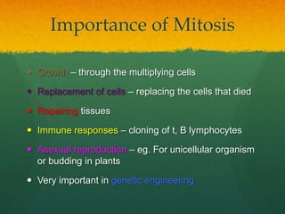 AS Level Biology - 5/6) Mitotic Cell Cycle and Protein Synthesis | PPTX
