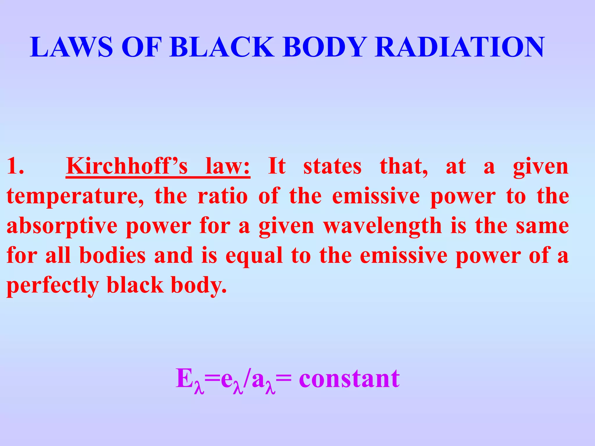 1 black body | PPT | Physics | Science