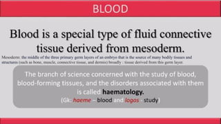 DPT - Physiology - II (Blood Physiology) Blood Composition and Function ...