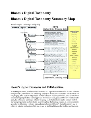 Bloom's revised taxonomy | DOCX